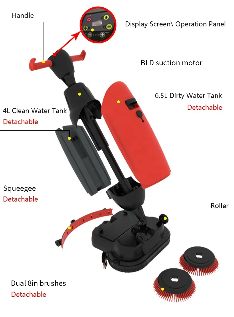 Battery Driven Small Floor Scrubber,Scrubber,Tile Cleaner,Sweeper - Buy ...