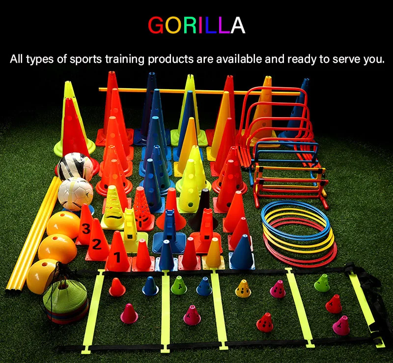 Adjustable Agility Hurdles Cone Agility Poles Jump Game Cone Soccer ...