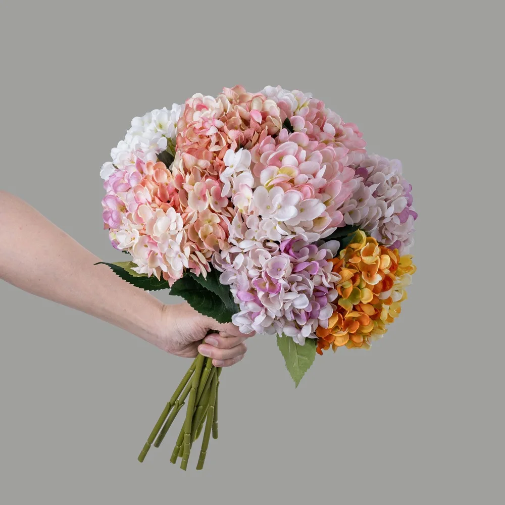 Faux Bulk Flowers Realistic Silk Hydrangea Flower White Artificial ...