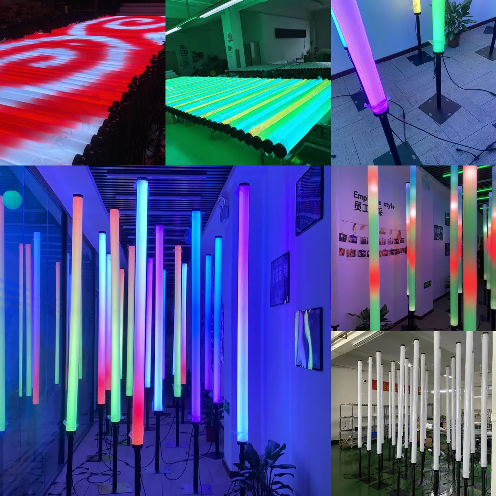 Outdoor 2m RGBW Milky Tubes Light RGB 3D Led DMX Tube