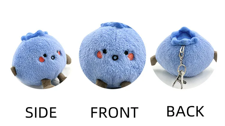 Custom Lovely Stuffed Blueberry Toys Decoration Plush Soft Keychain ...