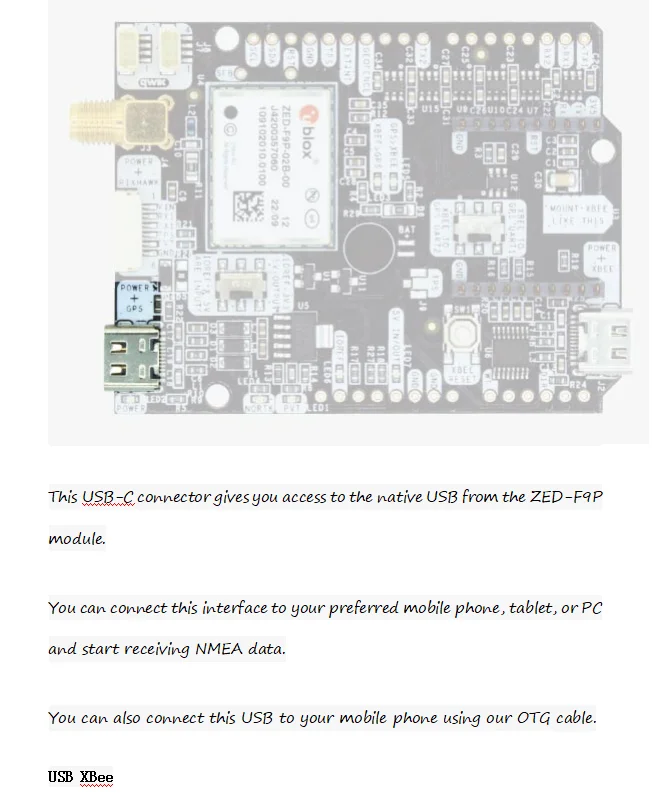 ZED-F9P-02B-00 GNSS High-Precision RTK and Heading Board