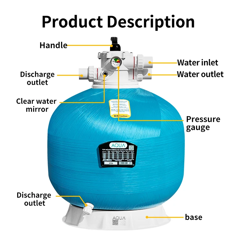 AQUA Swimming Pool Filters Sand Tank Filter Purification Circulation ...