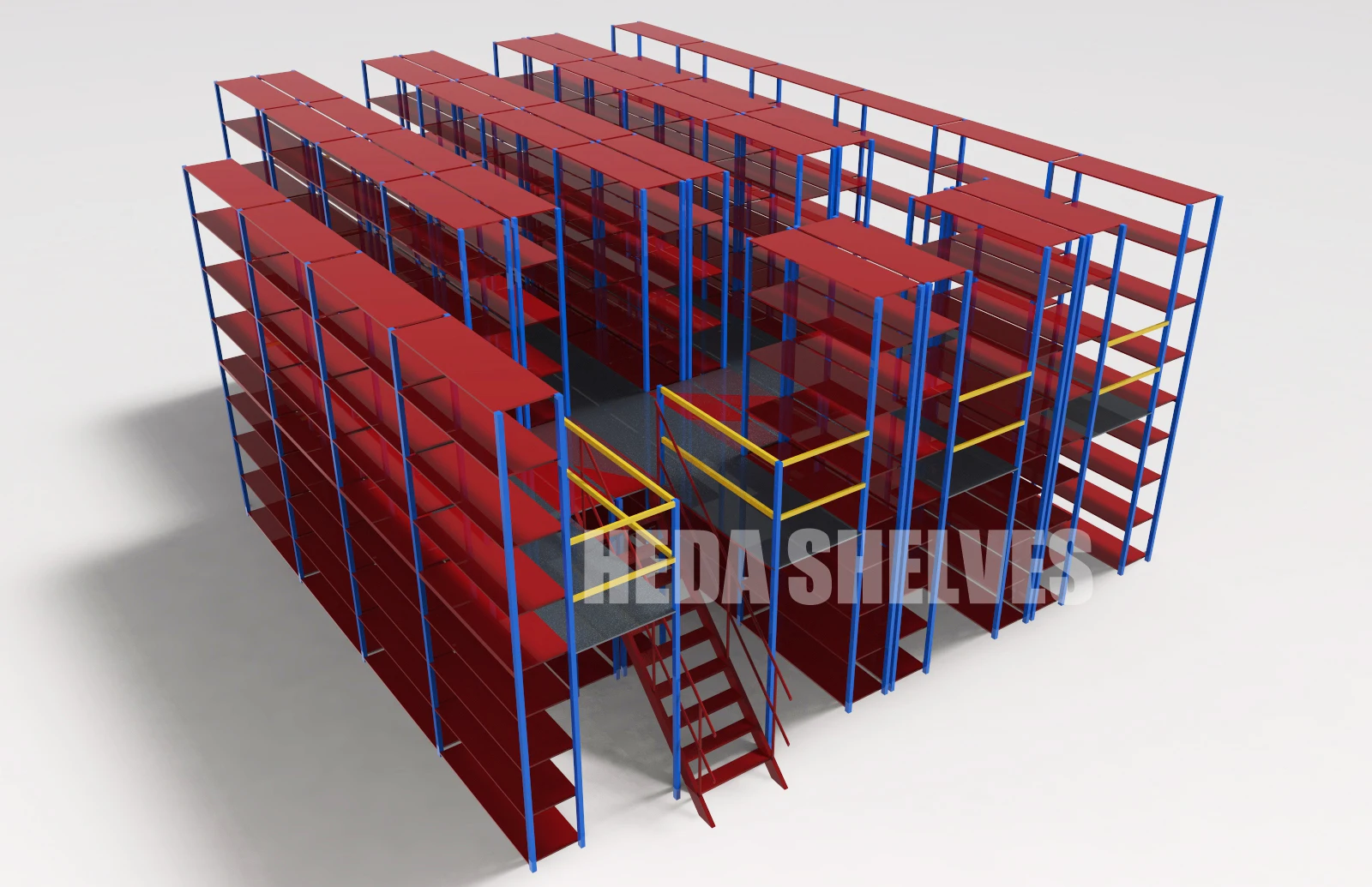 Factory Mezzanine Racking System Heda Mezzanine Warehouse Storage ...