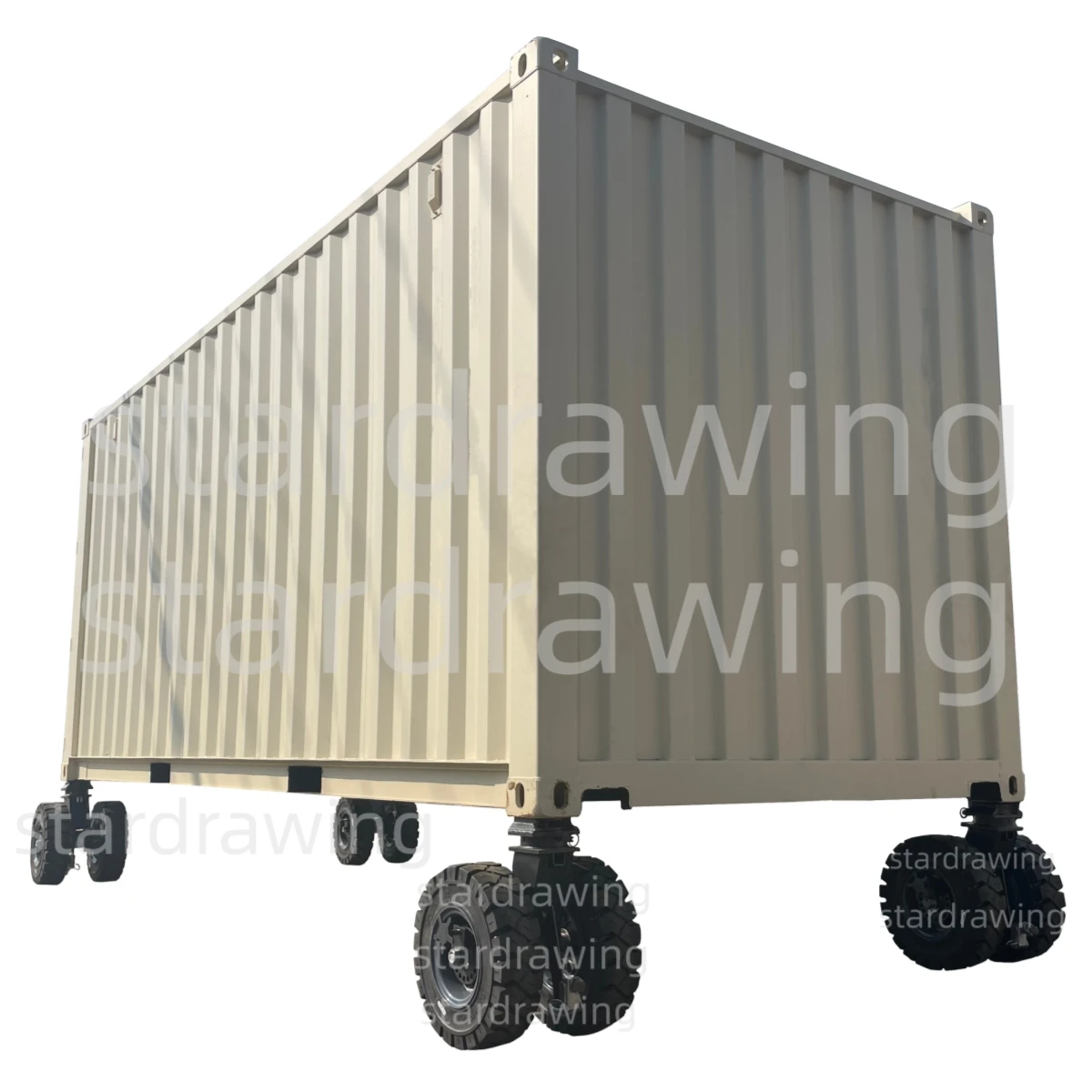 SS All Terrain Solid Rubber Double Wheels Shipping Container Casters Wheels