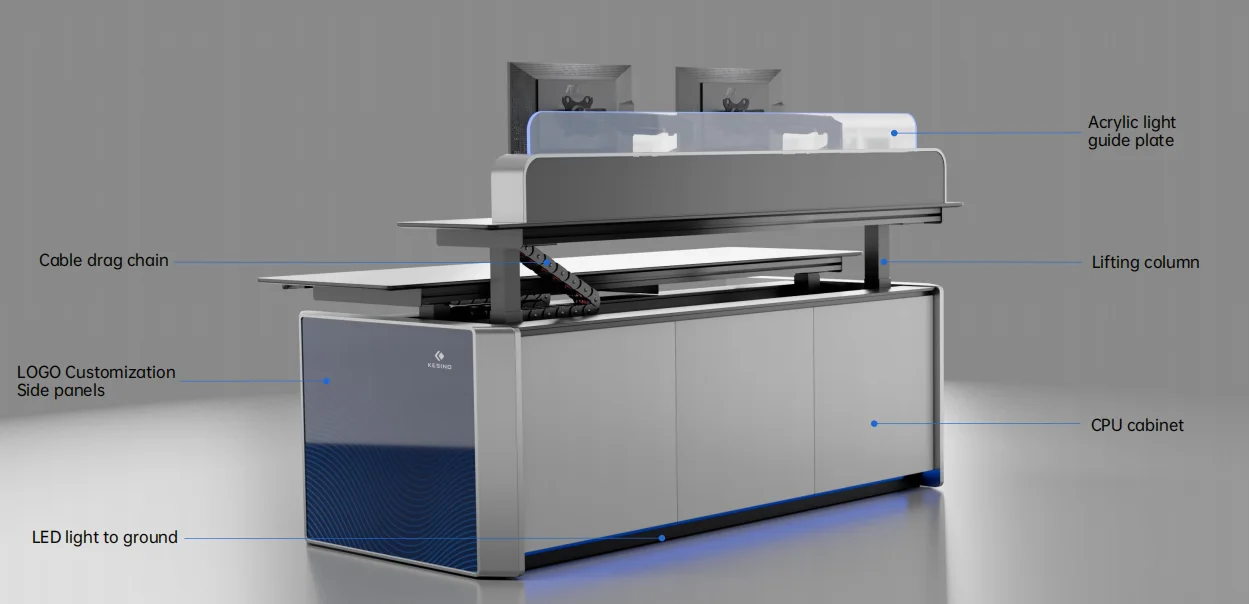 Kesino Control Room Console - Adjustable & Stylish Furniture