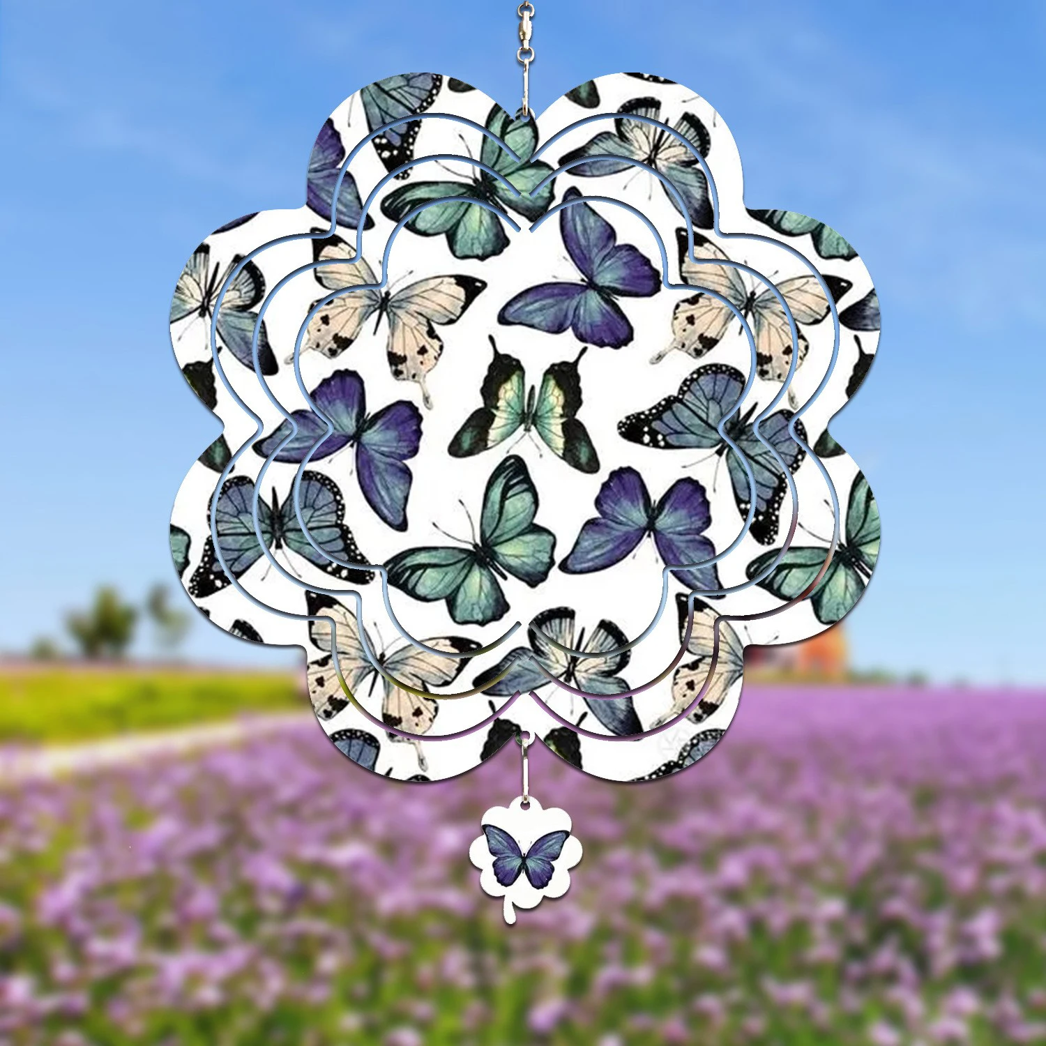10 Inch Sublimation Wind Spinner Blanks 3D Hanging Metal Sublimation ...