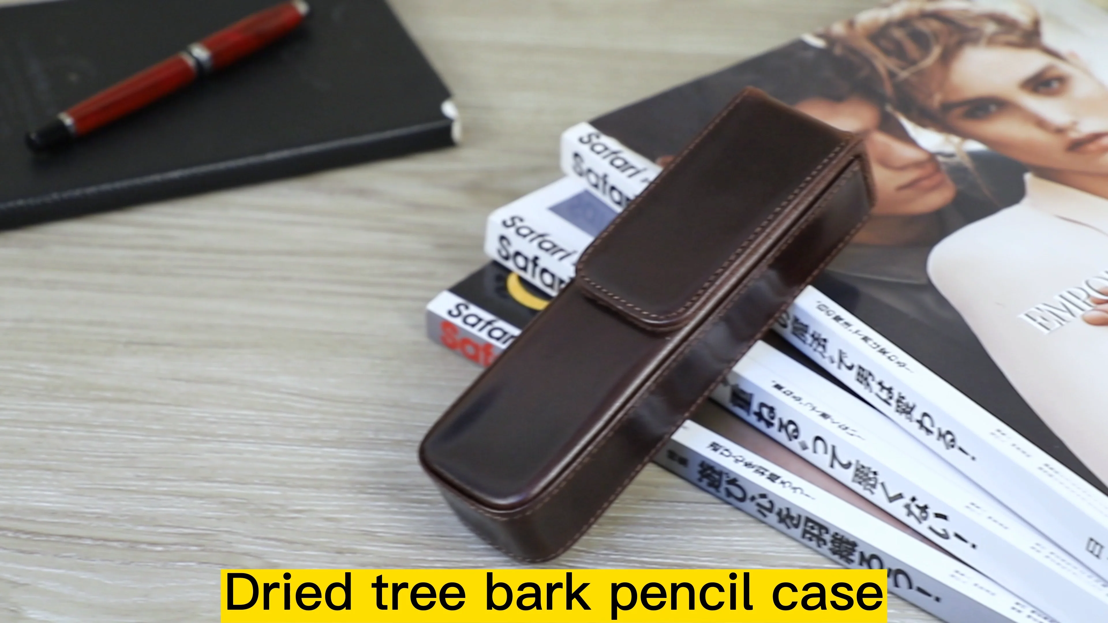 Leather Pen Case Holder Handmade Fountain Multi Pens Pouch Crazy Horse ...