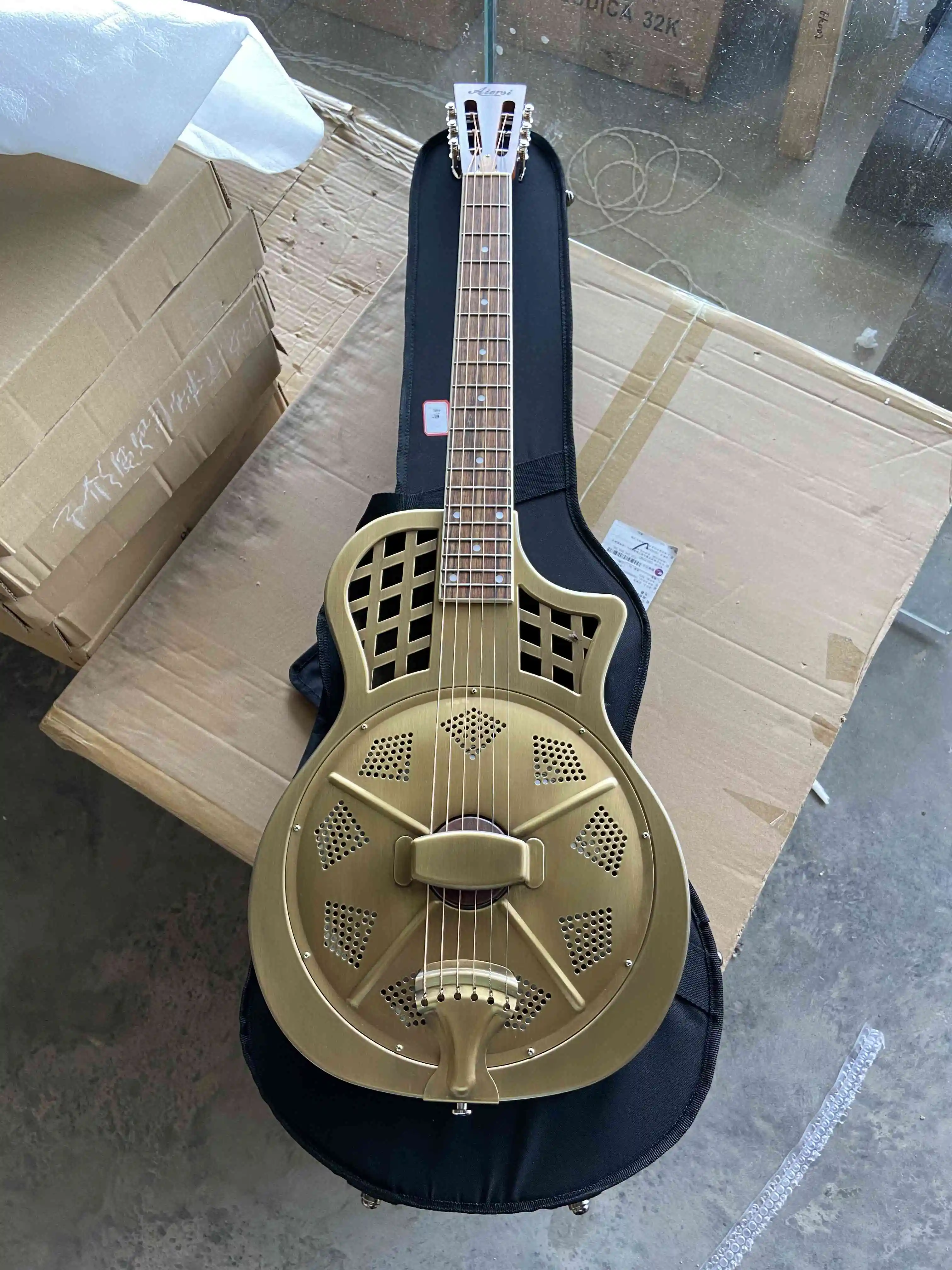 Aiersi Brand Popular String Instruments Vintage Parlor Resonator Guitar ...