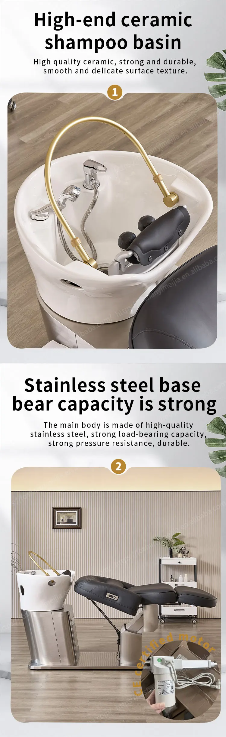 Luxury Beauty Salon - Head Spa Shampoo Bowl Chair Massage