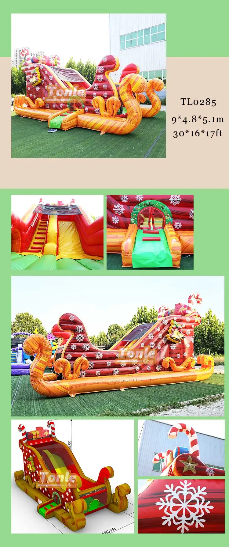 Commercial Kids Gift Inflatable Toboggan Slide Marble Inflatable Slide ...