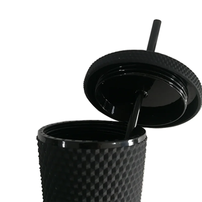 Christmas Gift 22oz Black Acrylic Tumbler Cup Studded Matte Tumblers ...