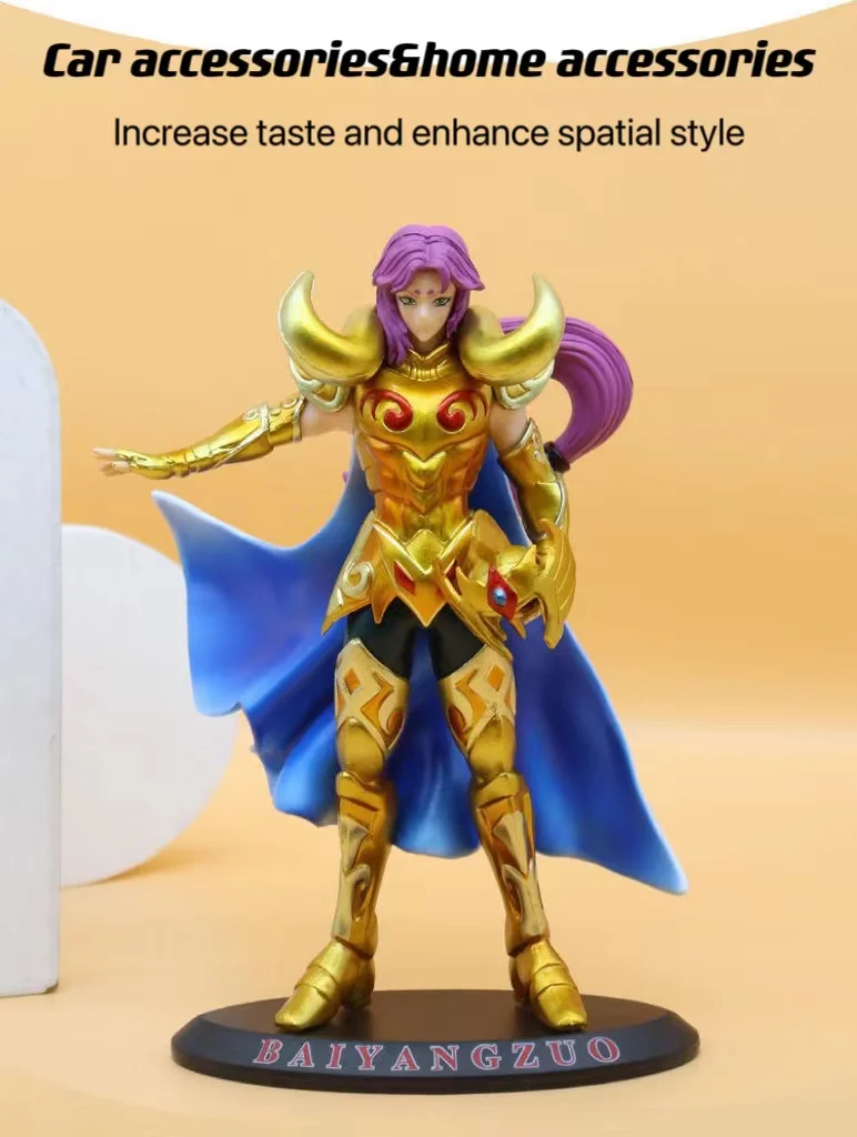 21cm Gold Saint Seiya Anime Figure Pvc Horoscope Aries Pisces Aquarius ...