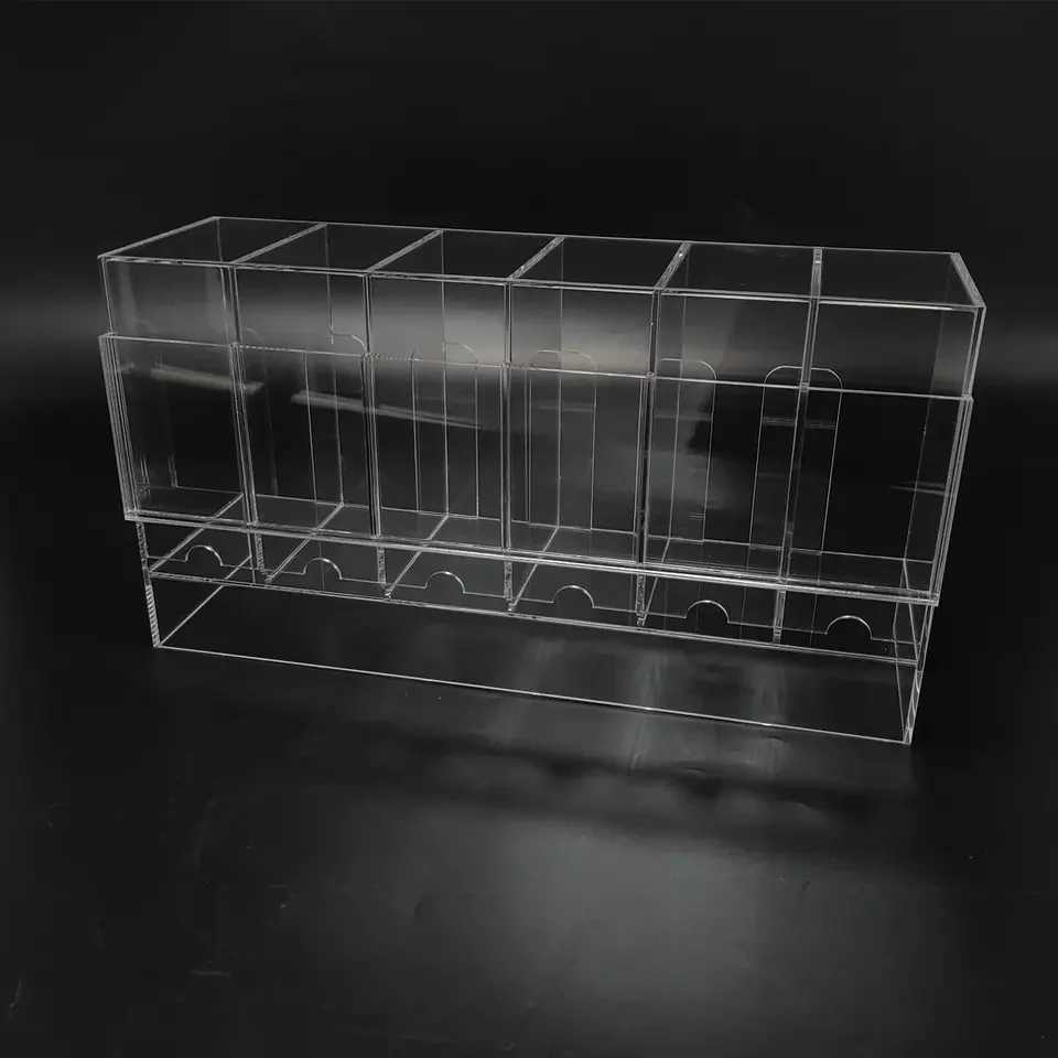 6 Slot Acrylic Booster Pack Display Case Trading Game YuGiOh Pokemon ...