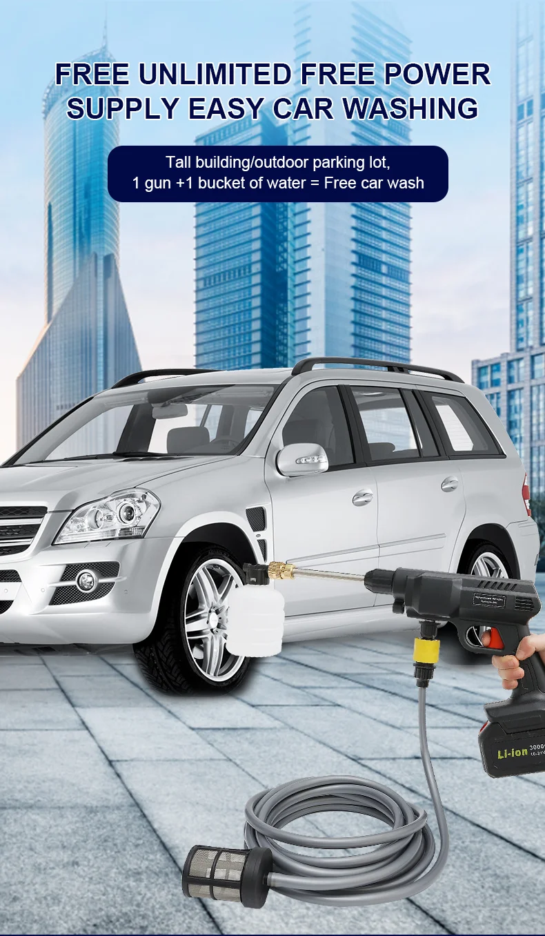 24V High Pressure Cordless Car Washer - Portable & Efficient