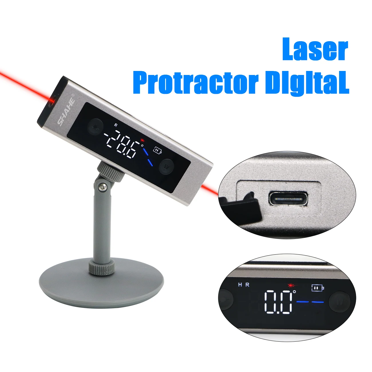 SHAHE Laser Protractor - Precision Angle Measurement