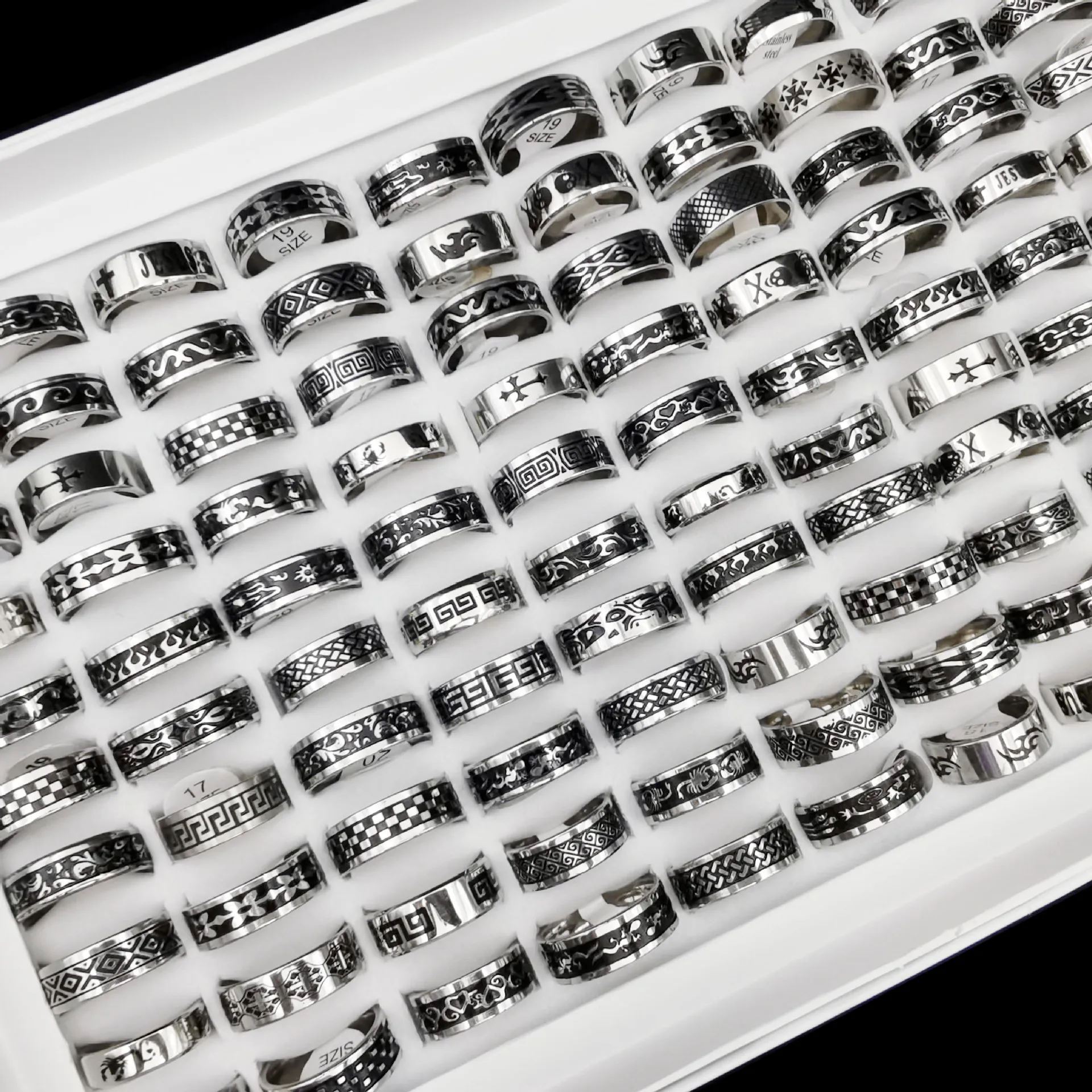 Bulk Finger Black men Rings Stainless Steel – Mega Savings Store