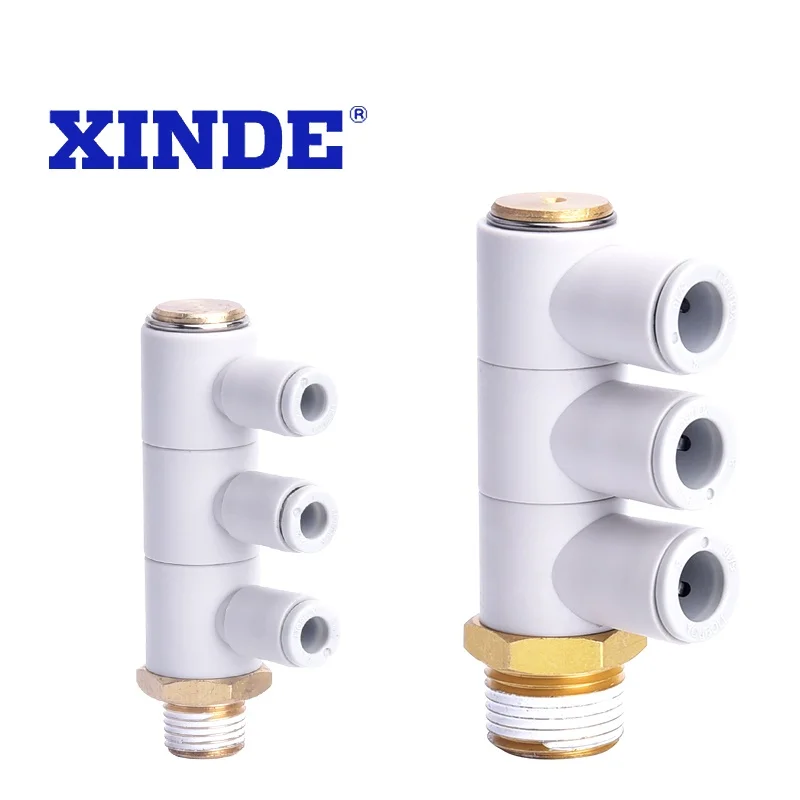China Pneumatic Triple Universal Male Elbow Quick Coupler Pipe Fitting Kq2vt08-03s - Buy ...