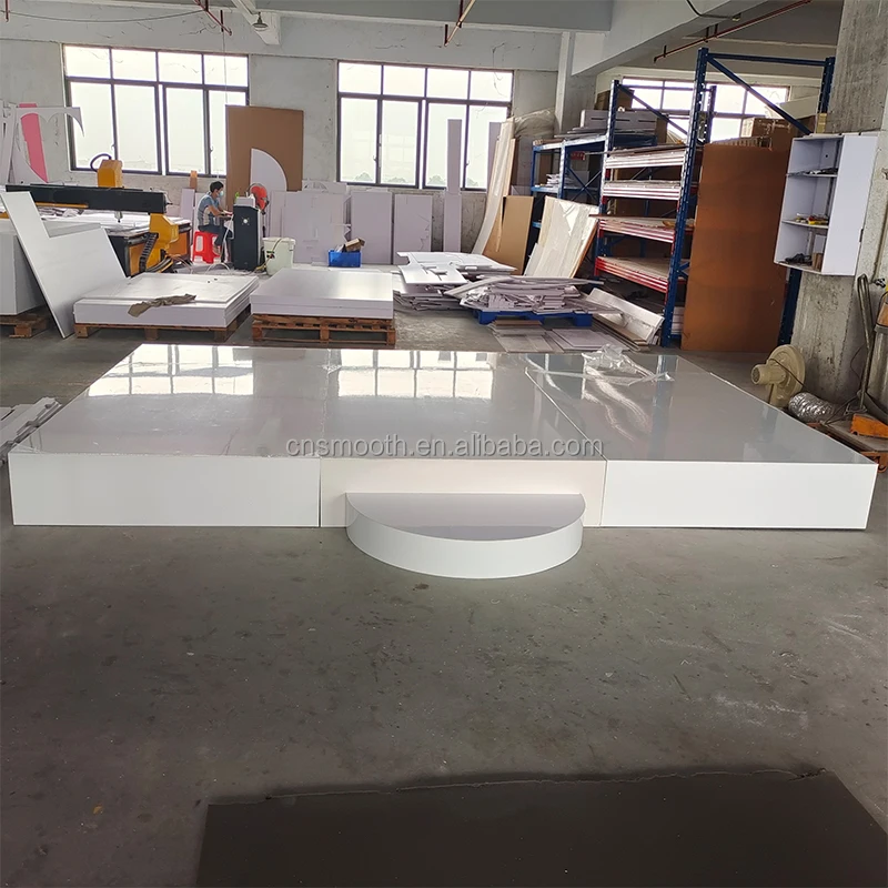 High-density Outdoor Wedding Stage Platform - White Acrylic