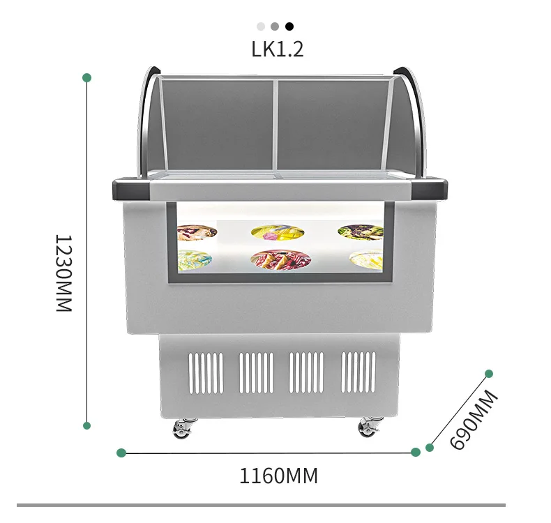 Ice Cream Freezer With Customized Different Color Or Size Ice Cream ...