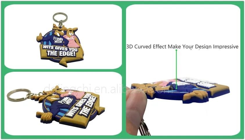 Custom Die Cut Logo Shape 2d Pvc Rubber Key Chains - Buy 2d Keychain ...