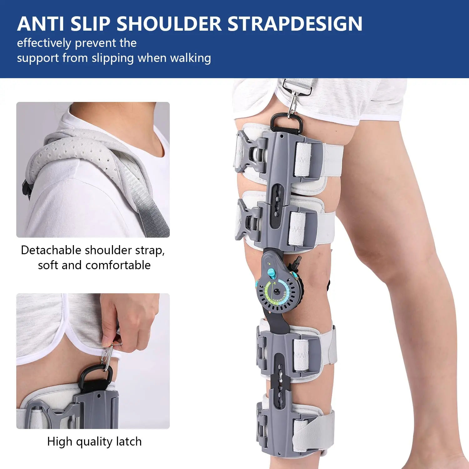 Adjustable ROM Hinged Knee Brace - Post Op Support