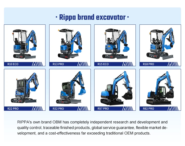 RIPPA Mini Bagger 2.3ton Micro Excavator Price Chinese Small Digger ...