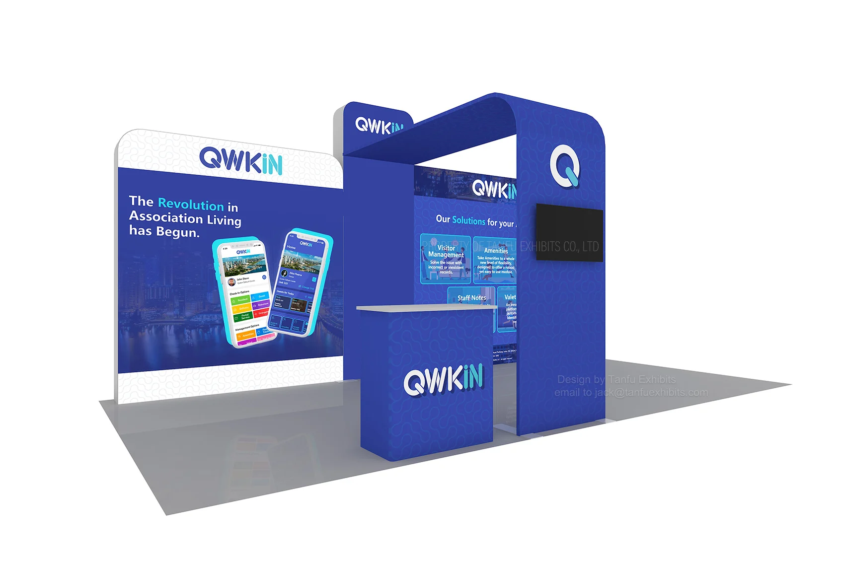 Exhibition Booth With Led Light Box Banner Backdrop Stand For Events ...