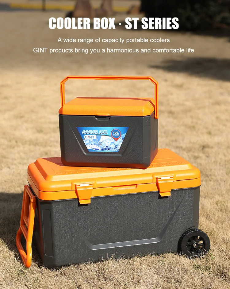 Custom Large Portable 45l Cooler Square Plastic Ice Chest Food Beer ...