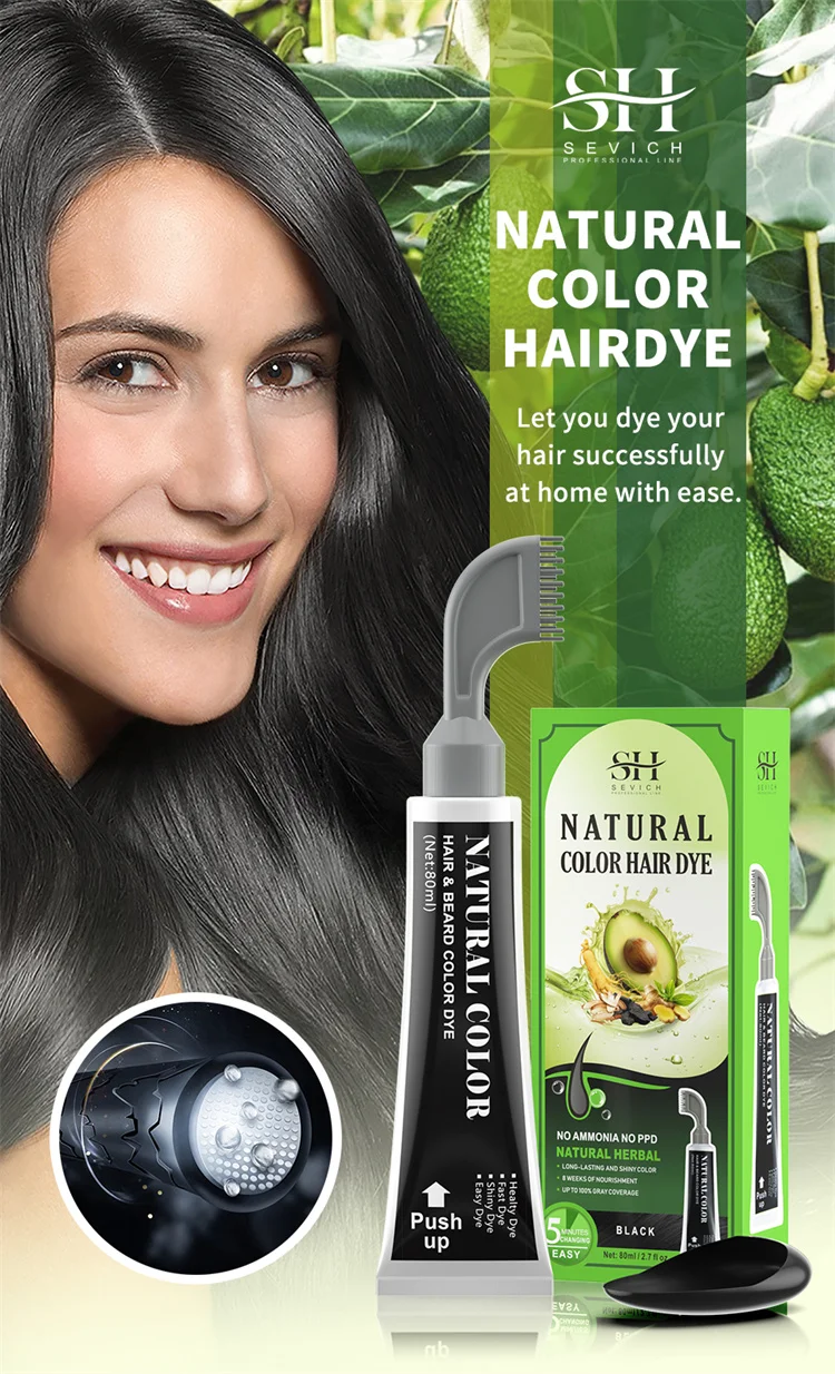 Herbal Hair Dye Shampoo No Sulfates No Parabens Hair Color For Gray ...