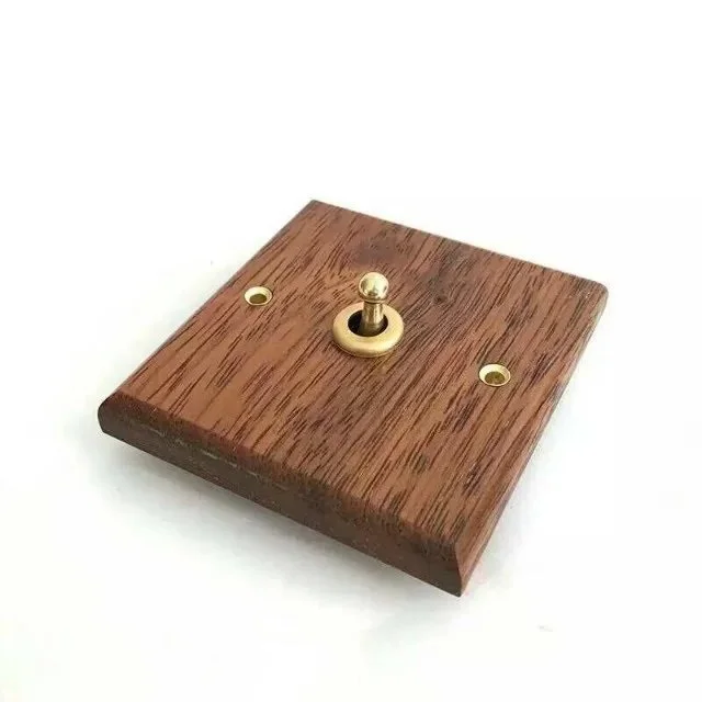 220V 10A Toggle Wall Switch Wood Panel Switch - Customized Support