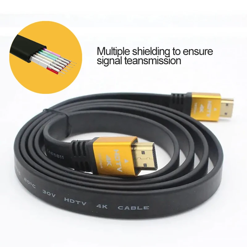 4K 60hz HDMI Cables - Ultra Slim Flex for TV & Monitor