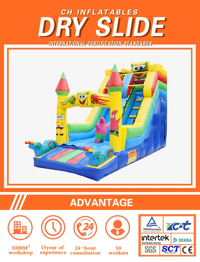 Commercial Inflatable Amusement Park Jumping Castle Mini Slide ...