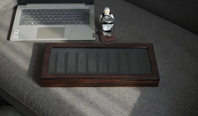 Wooden Watch Strap Storage Boxes - 10 Slot Display Case