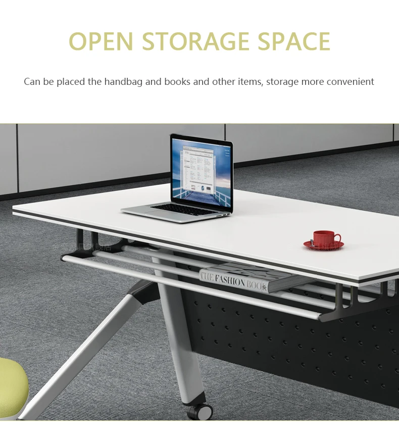 Movable Training Study Desk Tables With Wheels Office Room Stackable ...