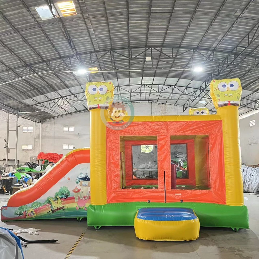 Spongebob Toys Inflatable Bounce and Slide Commercial Moon Bounce ...