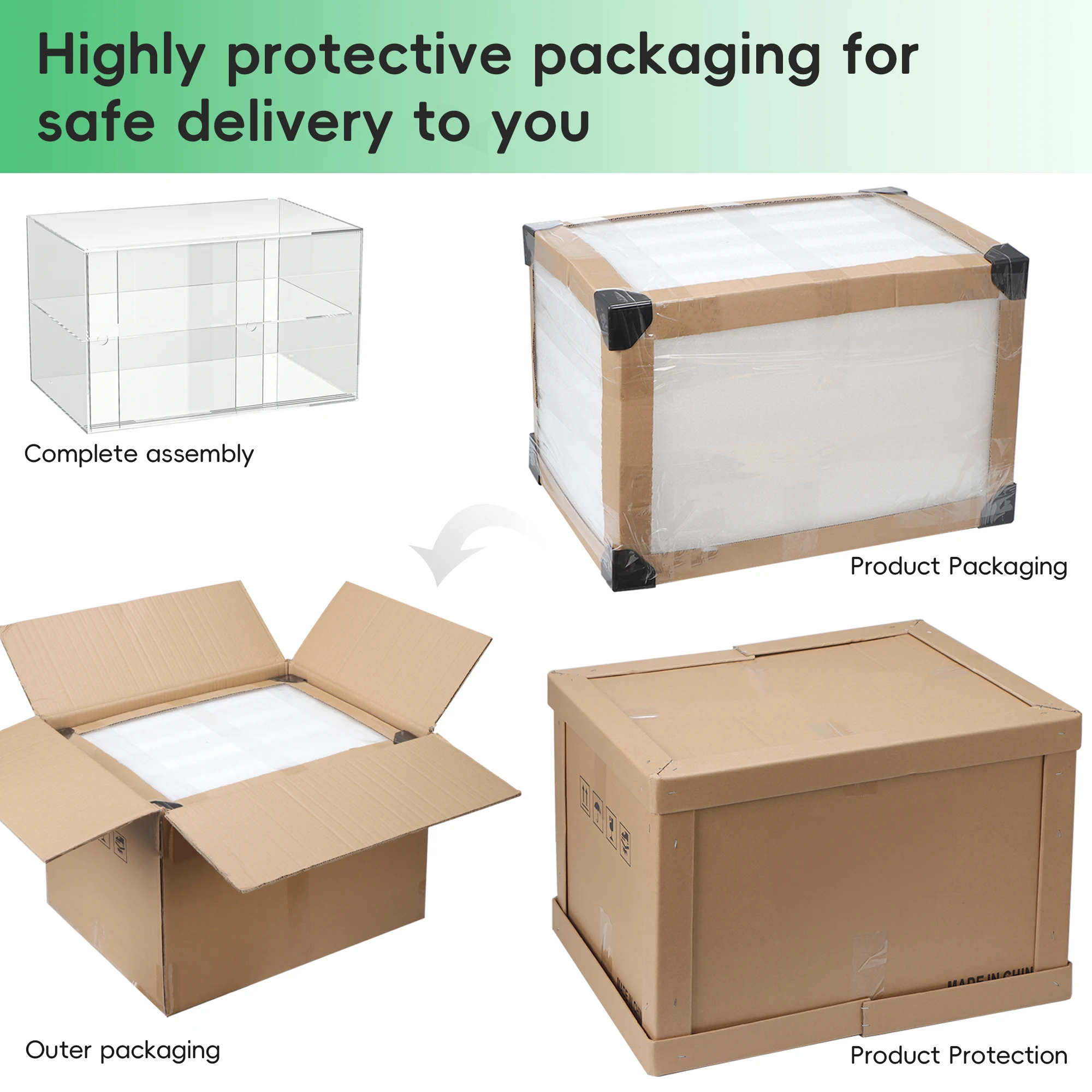 Custom Acrylic Display Case(4 Tier),Acrylic Cake Cabinet Bakery,Clear ...