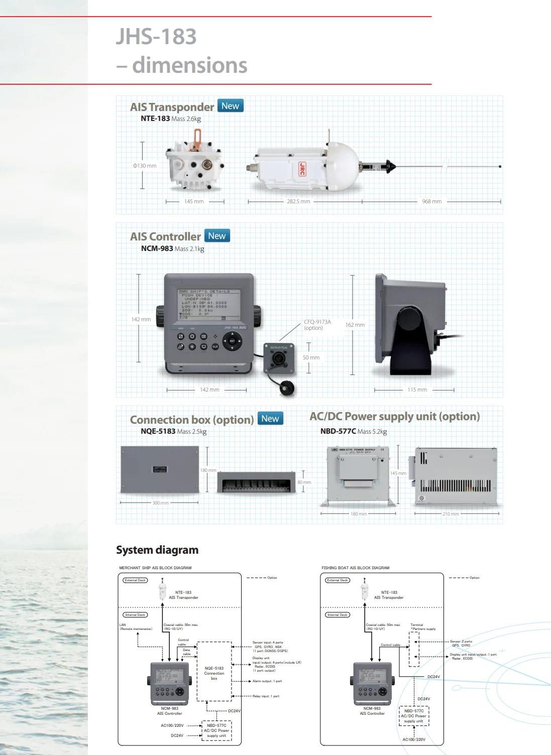 JRC JHS-183 AIS - Reliable Marine Navigation & Communication
