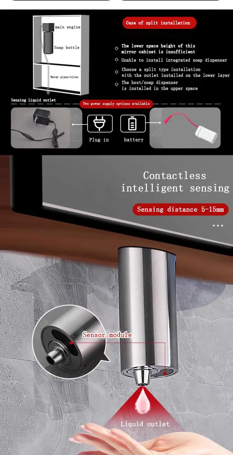 Hot Selling Luxury Hotel Bathroom Hidden Soap Dispenser Contactless ...