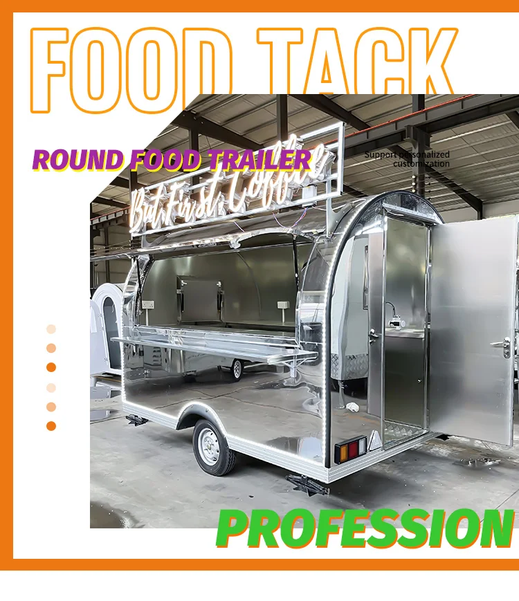 Customized Food Snack Trailer - Mobile Kitchen Cart