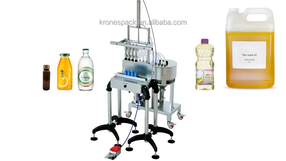Kof Semi-automatic Overflow Filling Machine For Glass Bottle Alcohol ...