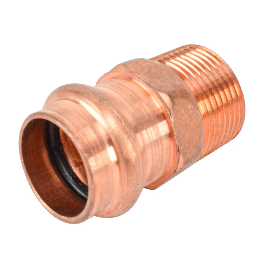 Npt Thread Copper Pipe Connection Straight Copper Pipe Fittings - Buy ...
