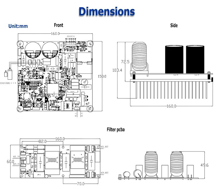 Air Conditioner Heat Pump Compressor Driver DC Inverter PCB
