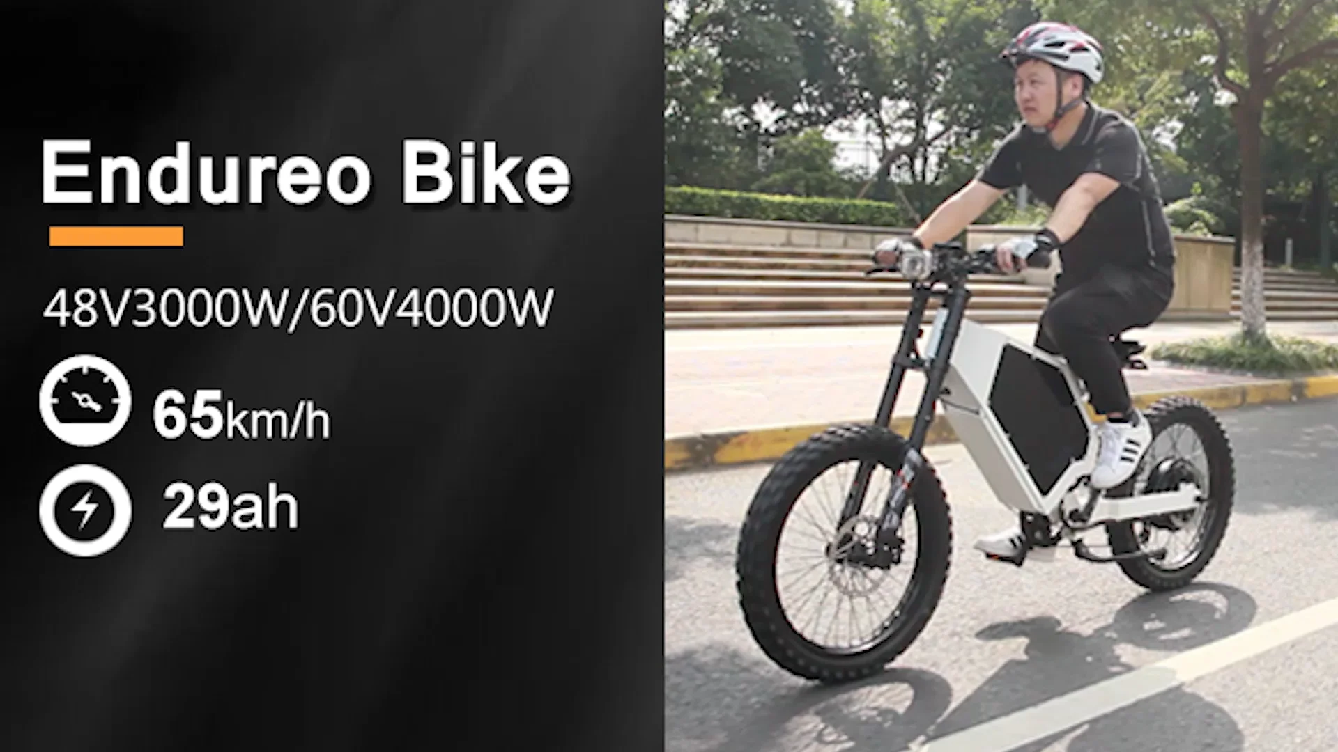 Modern Design 19" Electric Mountain Bike Enduro Full Suspension Ebike ...