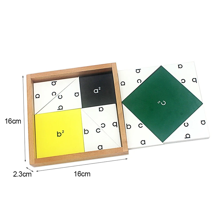 Wooden Toy Montessori Pythagorean Theorem Board Math Formula Learning ...