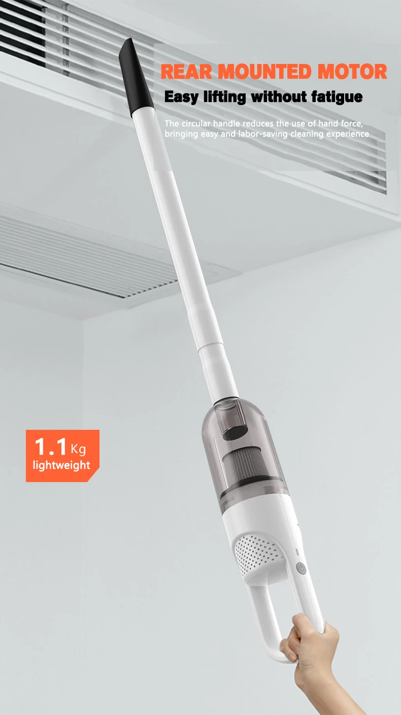 Ultra-quiet Stick Vacuum for Hardwood Floor Carpet Pet Car Cleaning ...