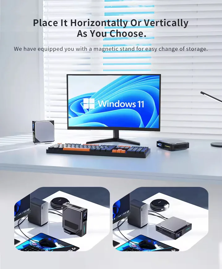 S1 RGB Mini PC M.2 SSD Mini Computer INTEL N150 N200 N250 N300 N305 N95 ...