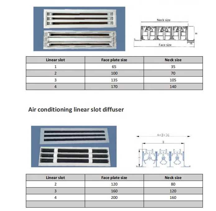 Hvac Air Condition Duct Ventilation Aluminum Alloy Linear Slot Diffuser ...