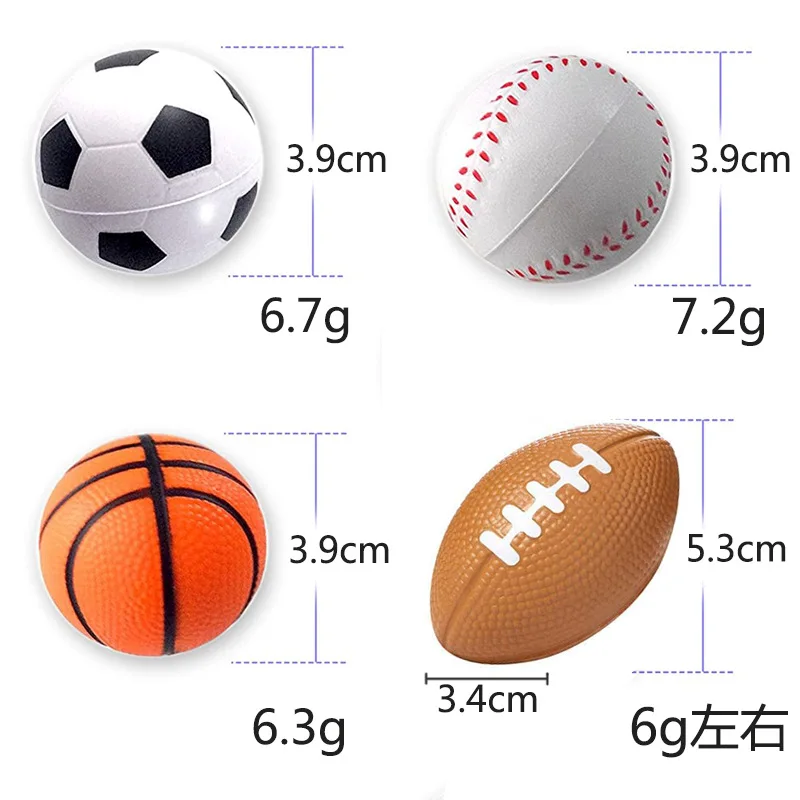 Foam Sponge Ball 4cm Football Basketball Football Pu Slow Rebound ...