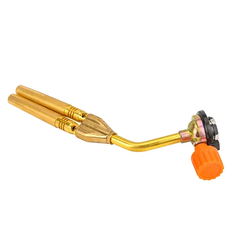 Portable Butane Brazing Outdoor Welding Torch Flame Gun Double Nozzles ...